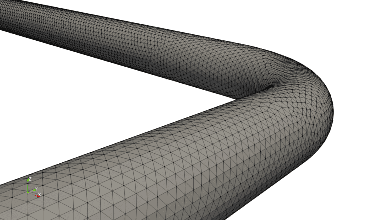 simpleFoam - Turbulent flow in a 90 ° bend - CFD-Training