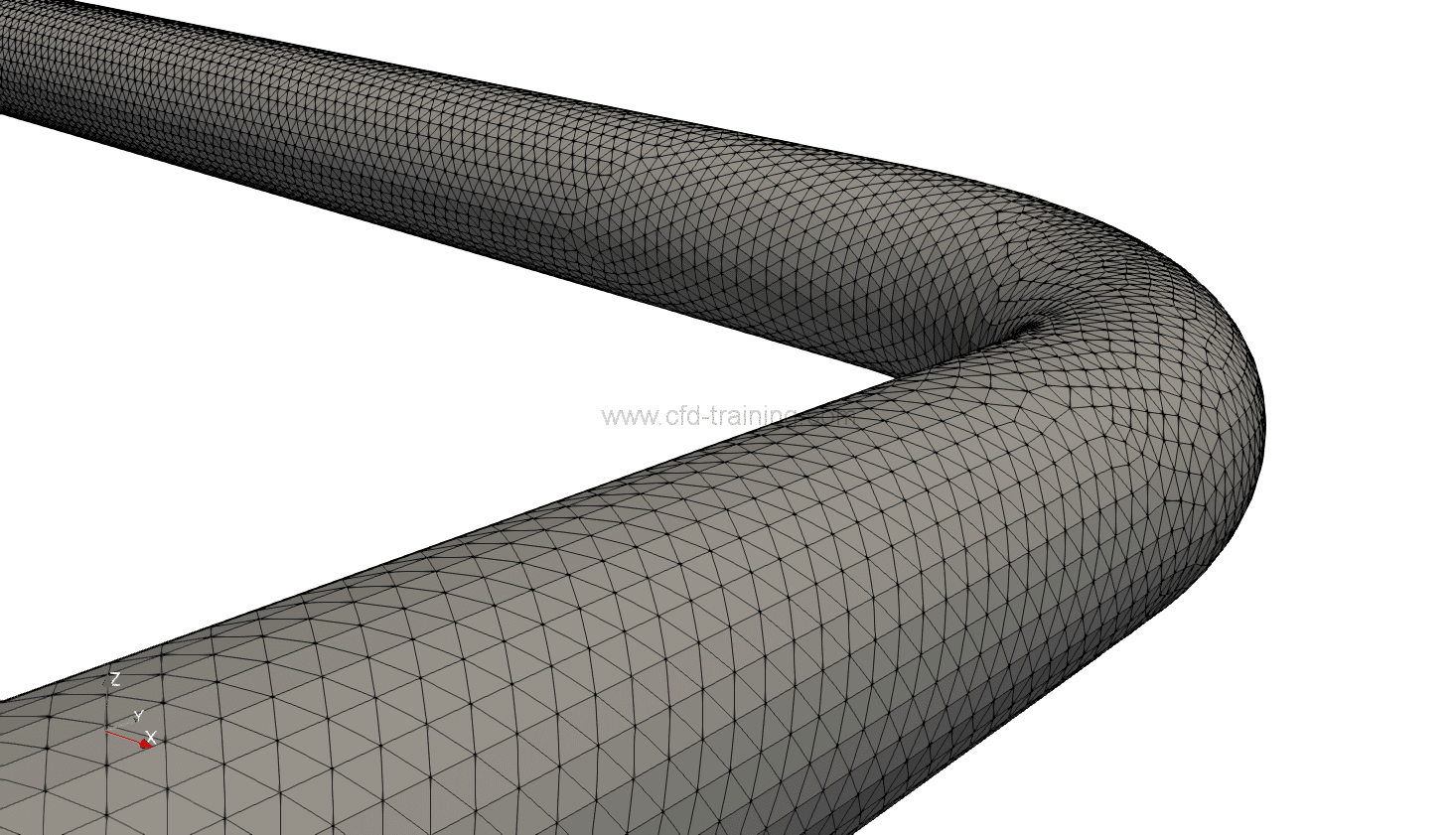 simpleFoam - Turbulent flow in a 90 ° bend - CFD-Training