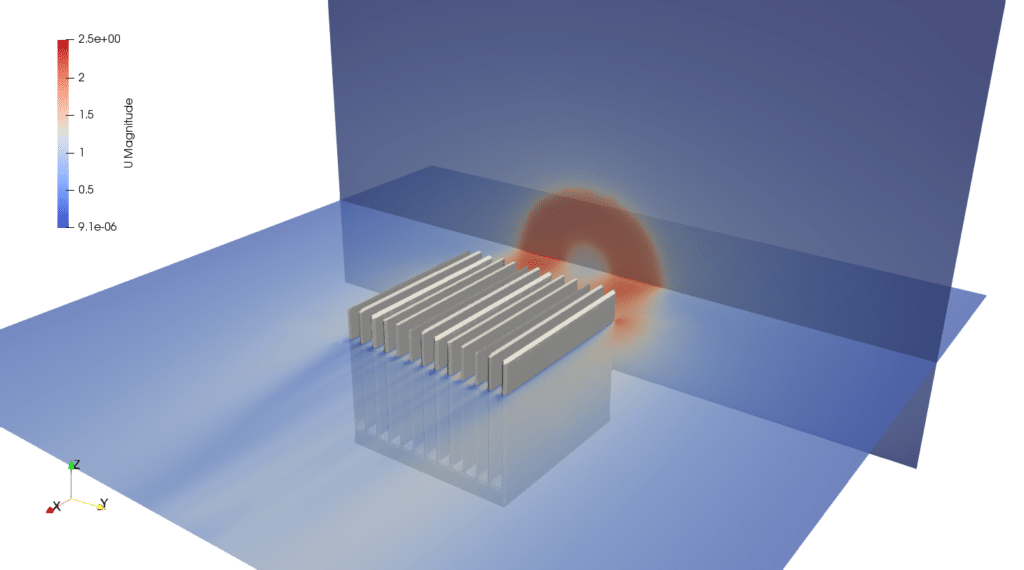 OpenFOAM® tutorial: Fan & Fins - Conjugate heat transfert - CFD-Training